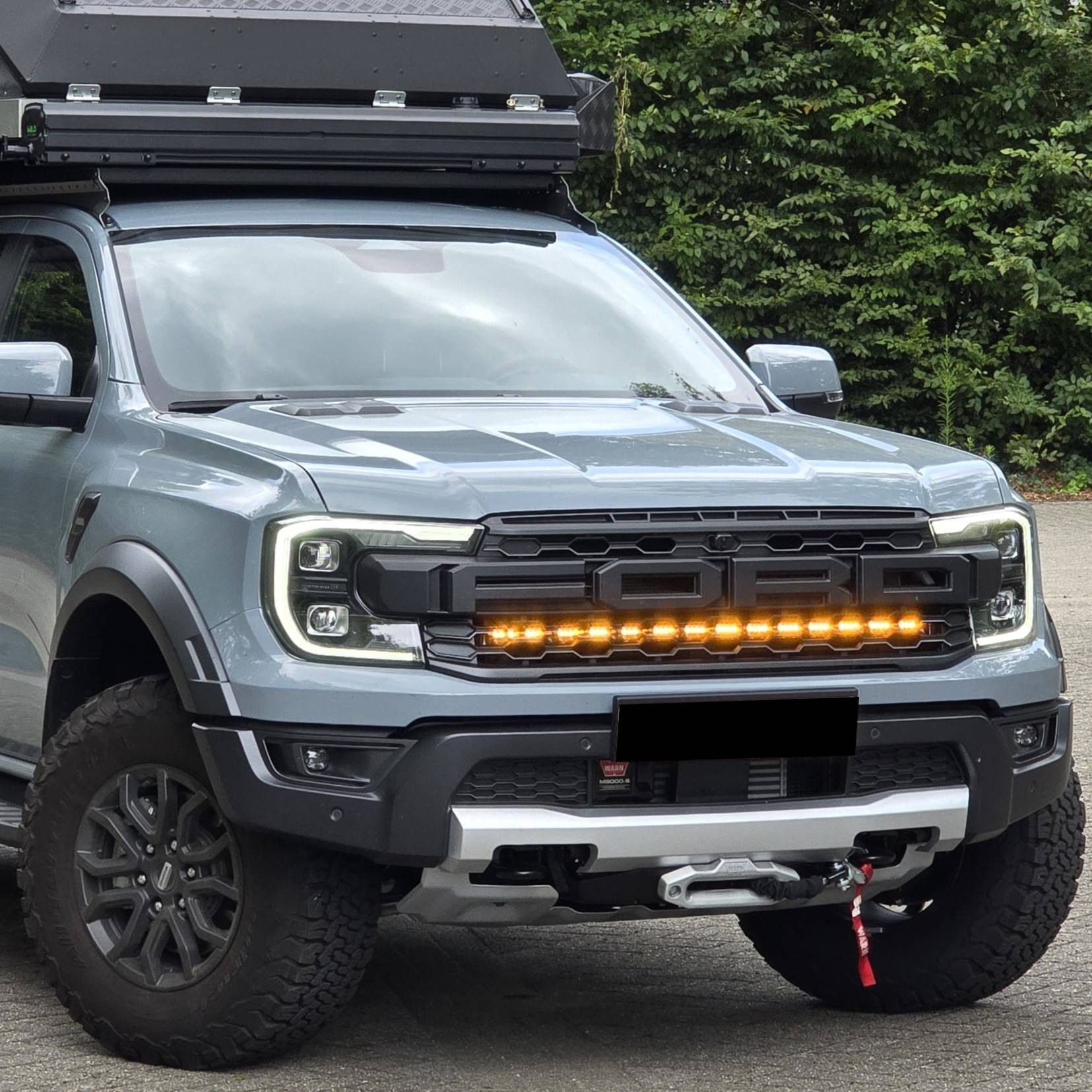 Shadow Vision beacon 40" light bar hidden integration kit Ford Ranger ...